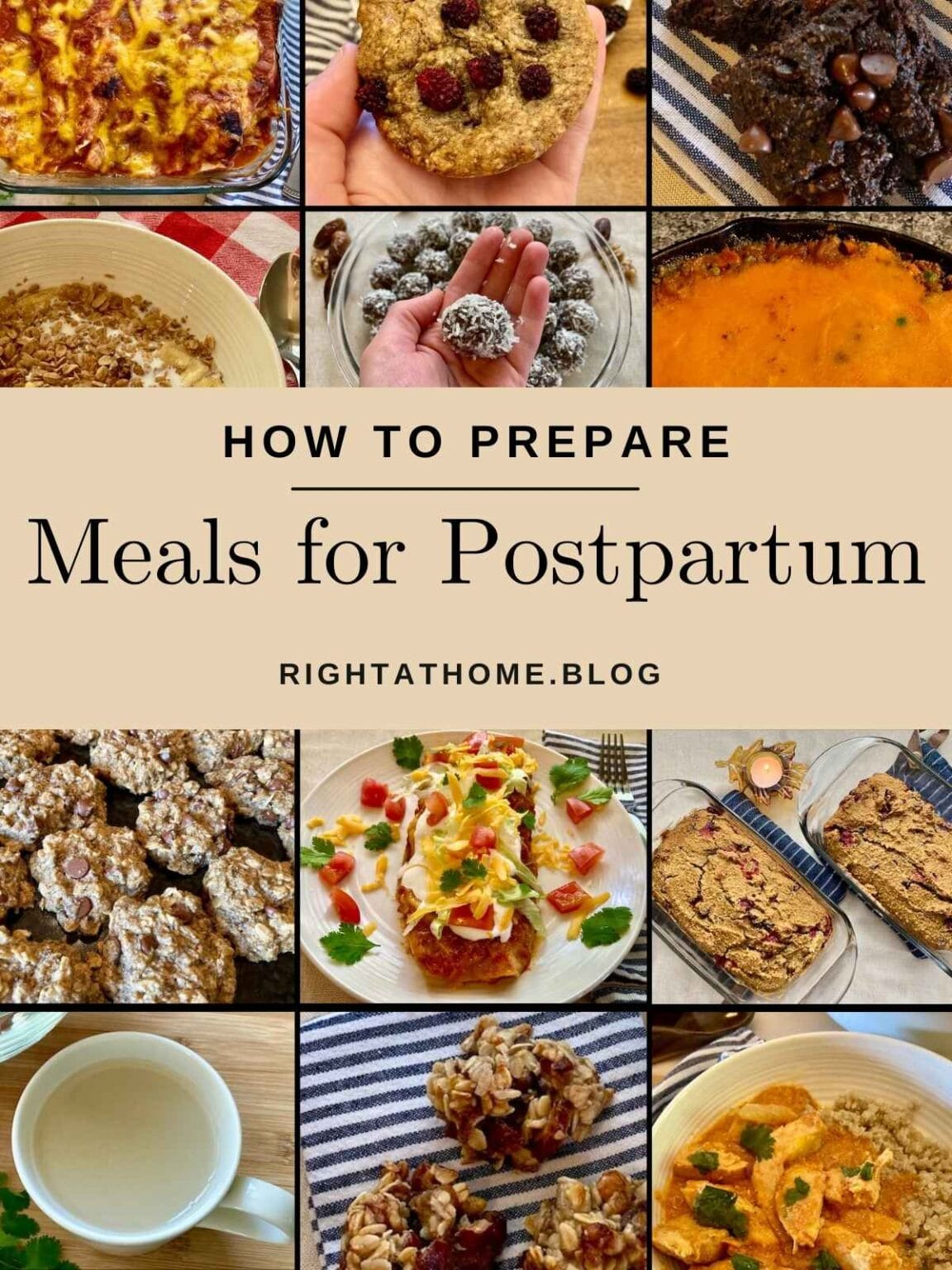 Complete Guide to Postpartum Meal Prep - Right At Home with Violet