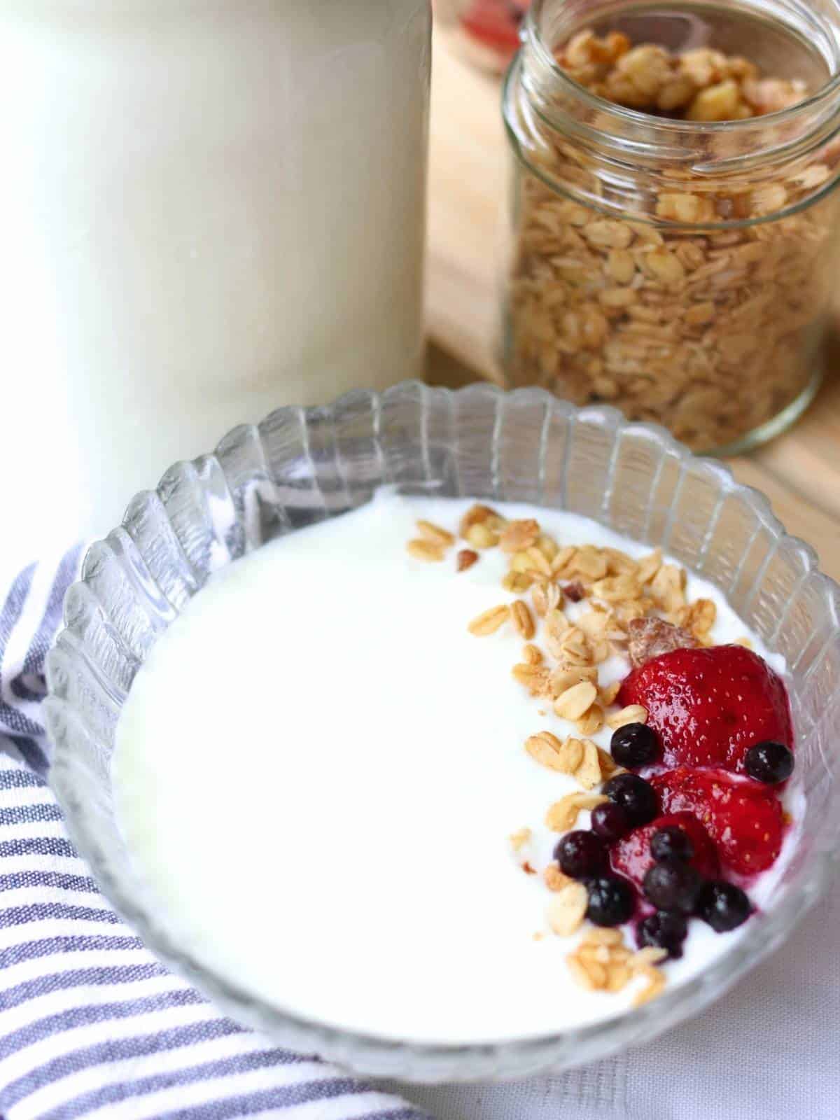 Homemade Yogurt Recipe (without a Yogurt Maker) - Right At Home with Violet